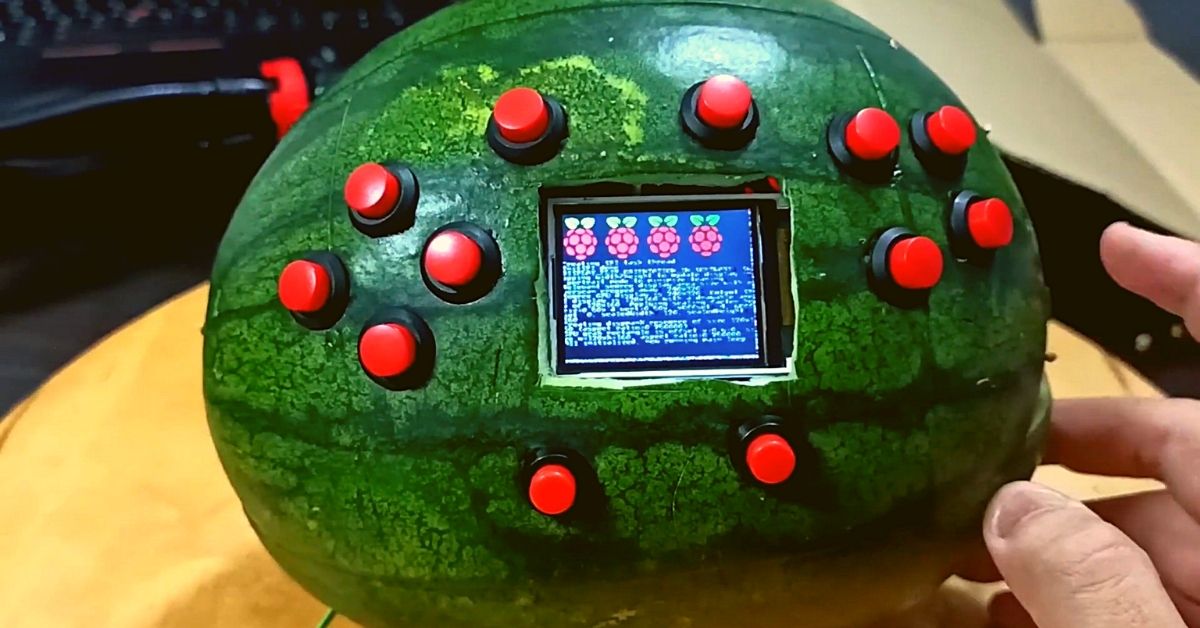 Student Turns Fresh Watermelon Into Classic Game Boy With Raspberry Pi