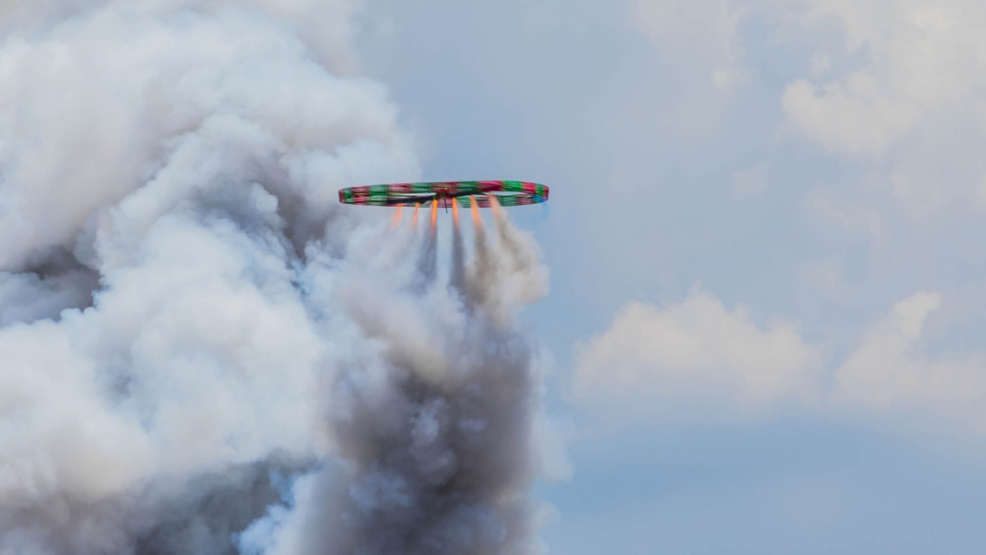 A Giant Bamboo Rocket Soars to Incredible Heights During a Thai Festival