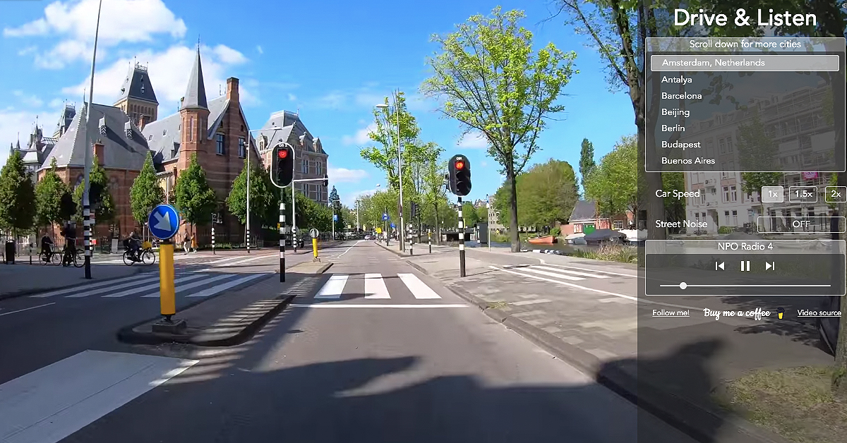 Drive Around Cities Virtually While Listening To Local Radio