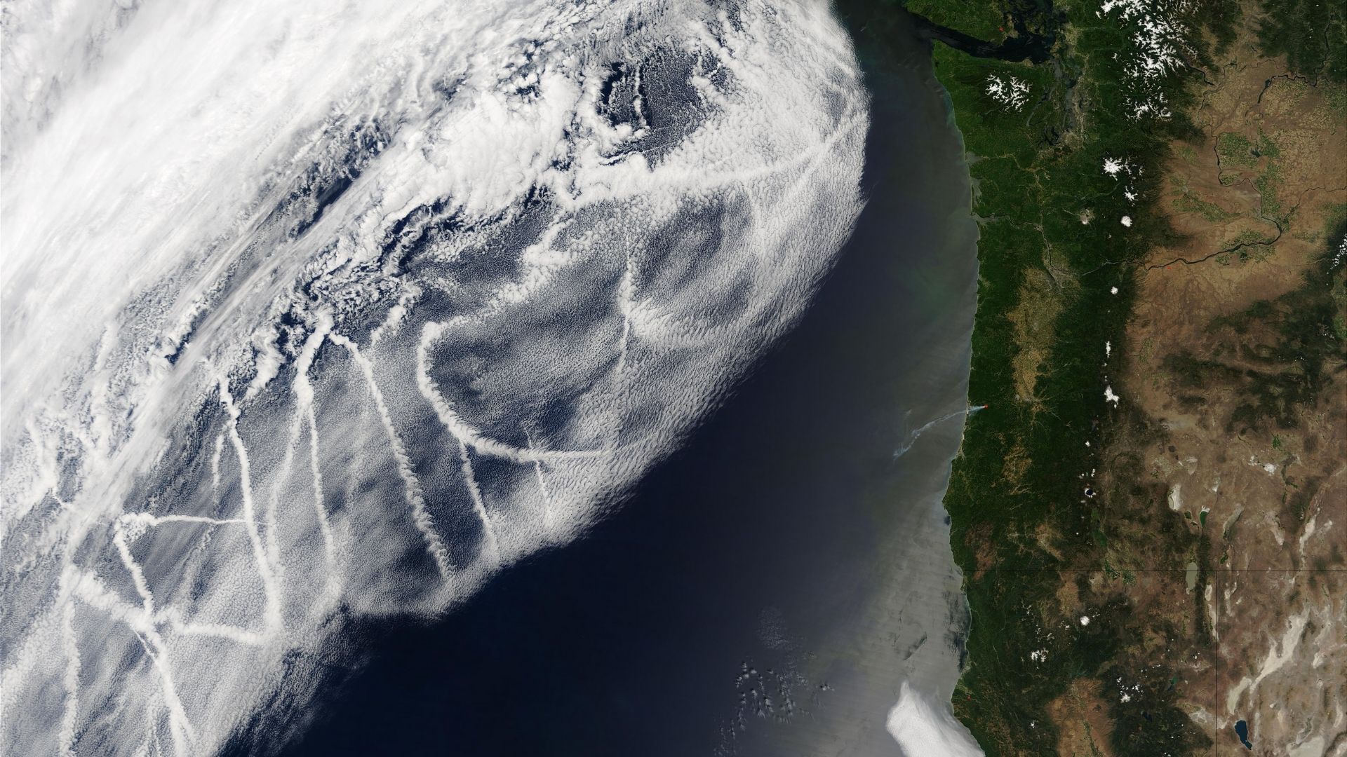 Ship Tracks Over the Ocean Inspire Researchers For a Way to Cool The Earth