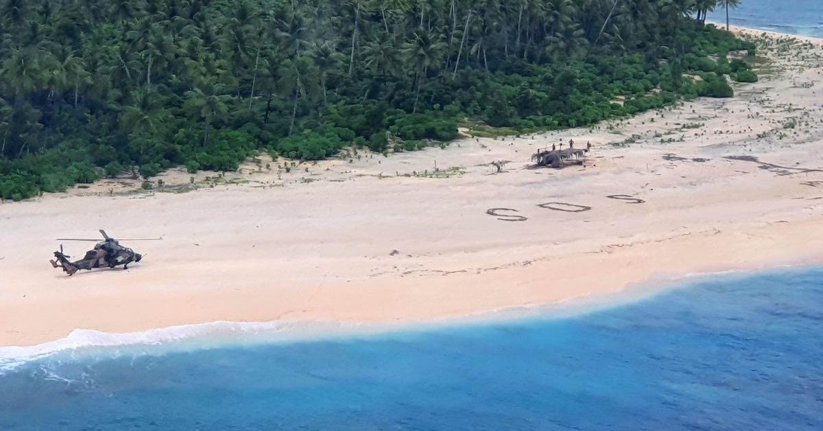 SOS Signal Saves Stranded Mariners From Uninhabited Island