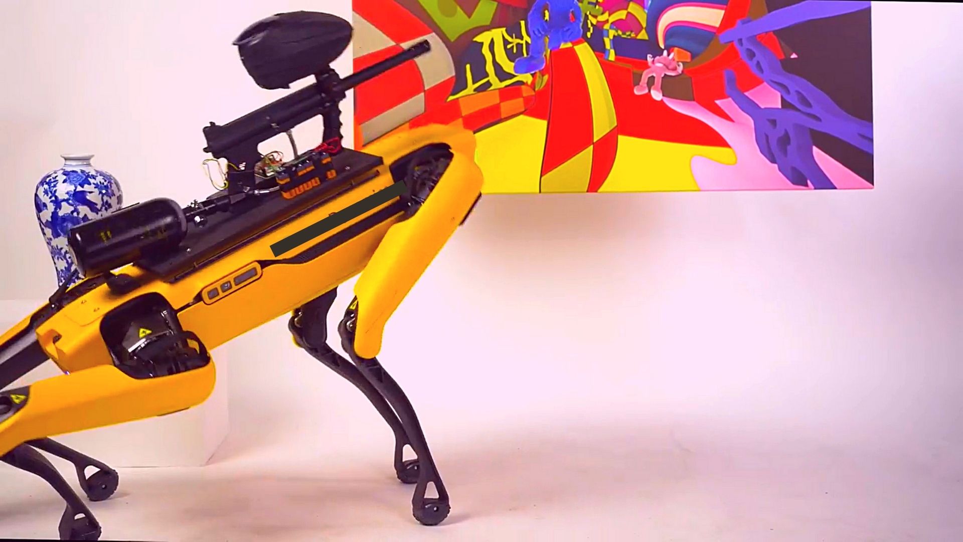 Company Arms Boston Dynamics Robot With Paintball Gun and Lets Public Drive