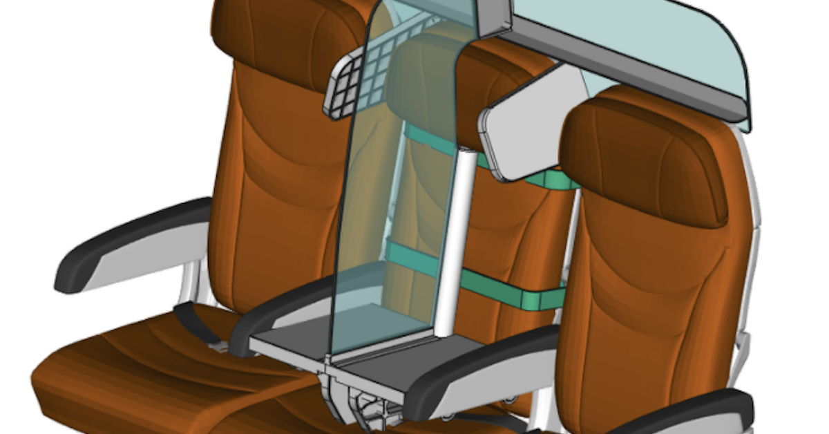 New Physical Distancing Seat Concept Proposes a Protective Way to Fly