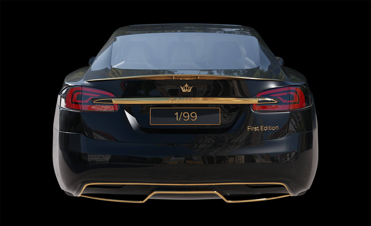 A Luxury Gold-Plated Black Tesla Model S Is Now Available