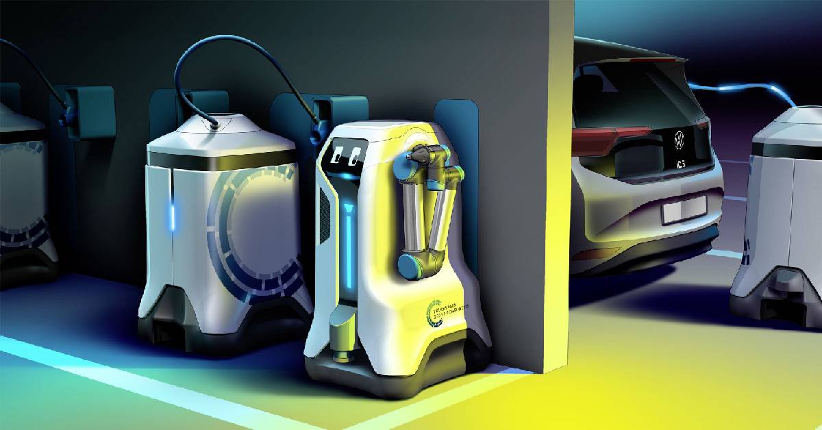 Volkswagen's Cute Robot Will Find Your Car to Charge It