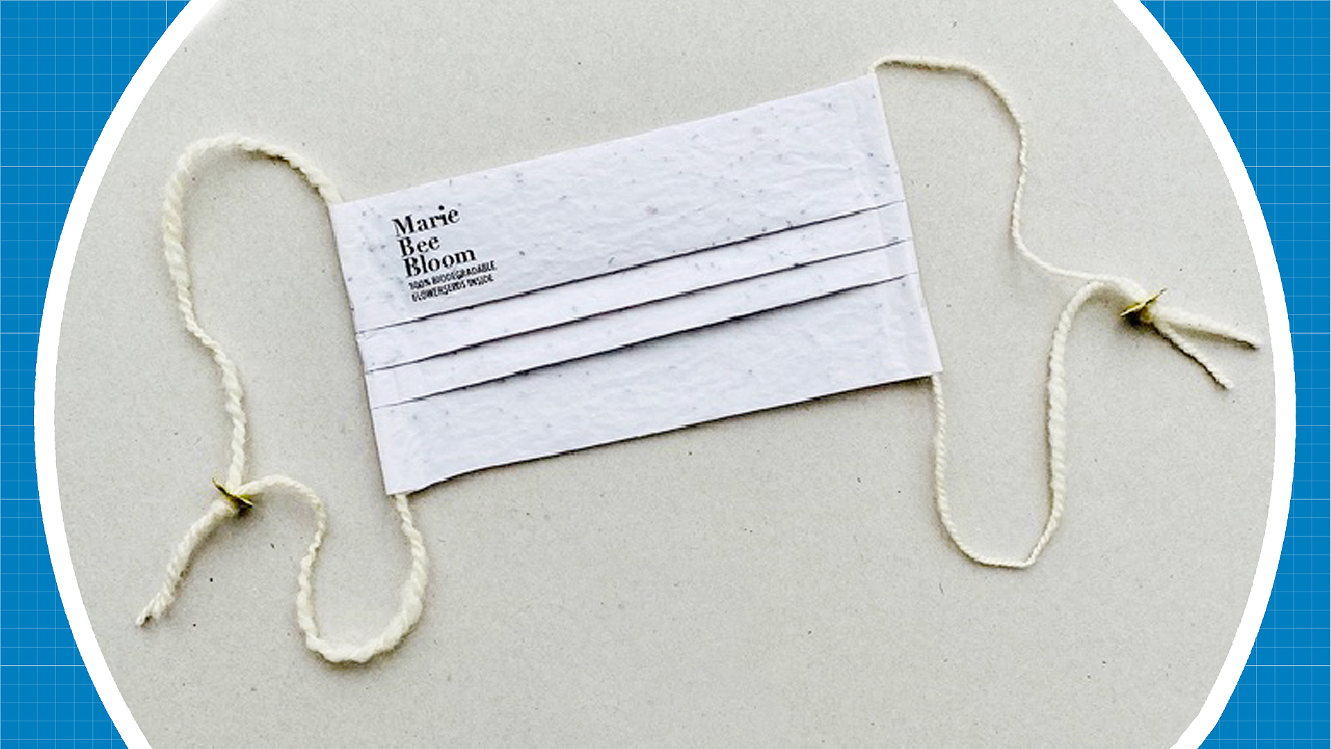 Face Masks Made of Rice Paper Sprout Flowers When Planted