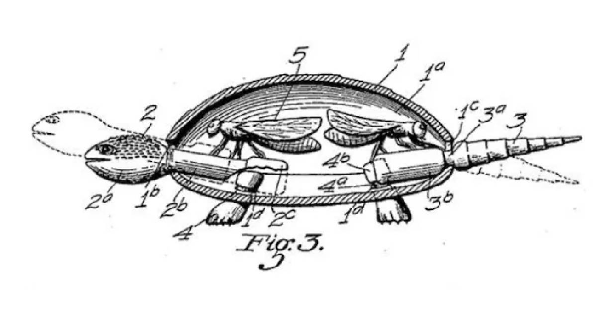 In 1926 Someone Patented a Turtle Toy Operated By Houseflies Buzzing Inside