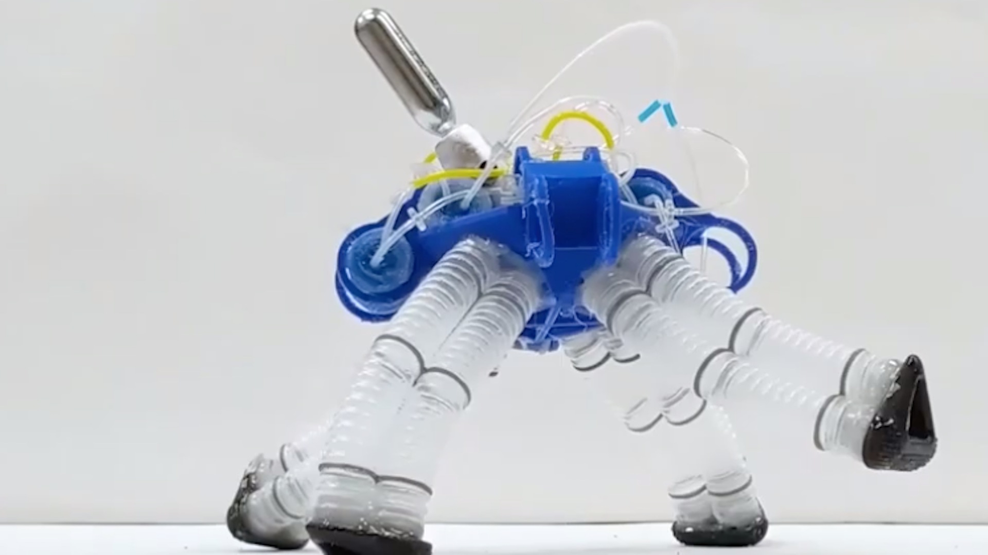 Four-Legged Soft Robot Operates on Pressurized Air Alone