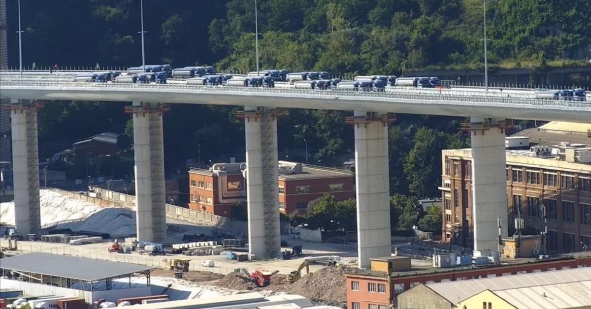 With 56 Trucks, New Genoa Bridge Passes Sturdiness Test