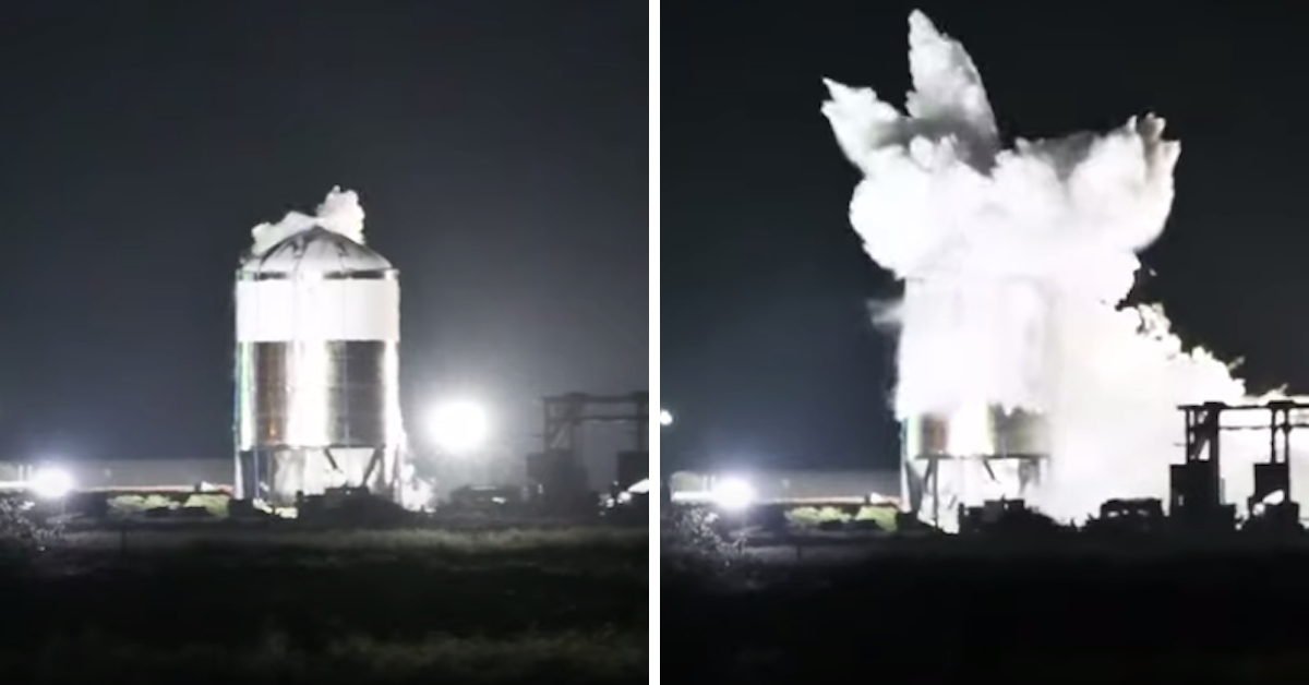 Watch as SpaceX's Starship Test Tank Blows Up into the Air