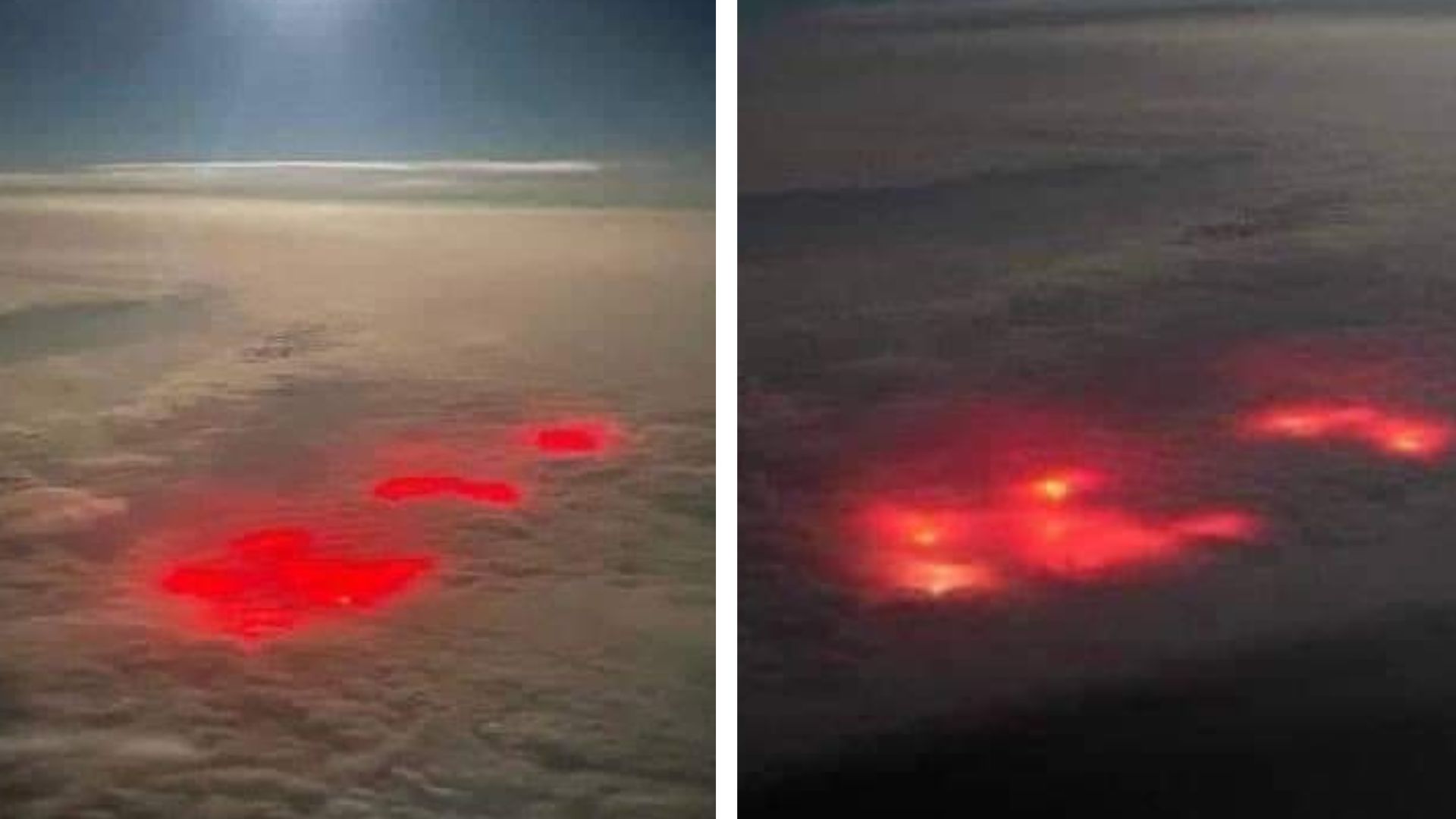 A mysterious red glow over the Pacific Ocean leaves a pilot baffled