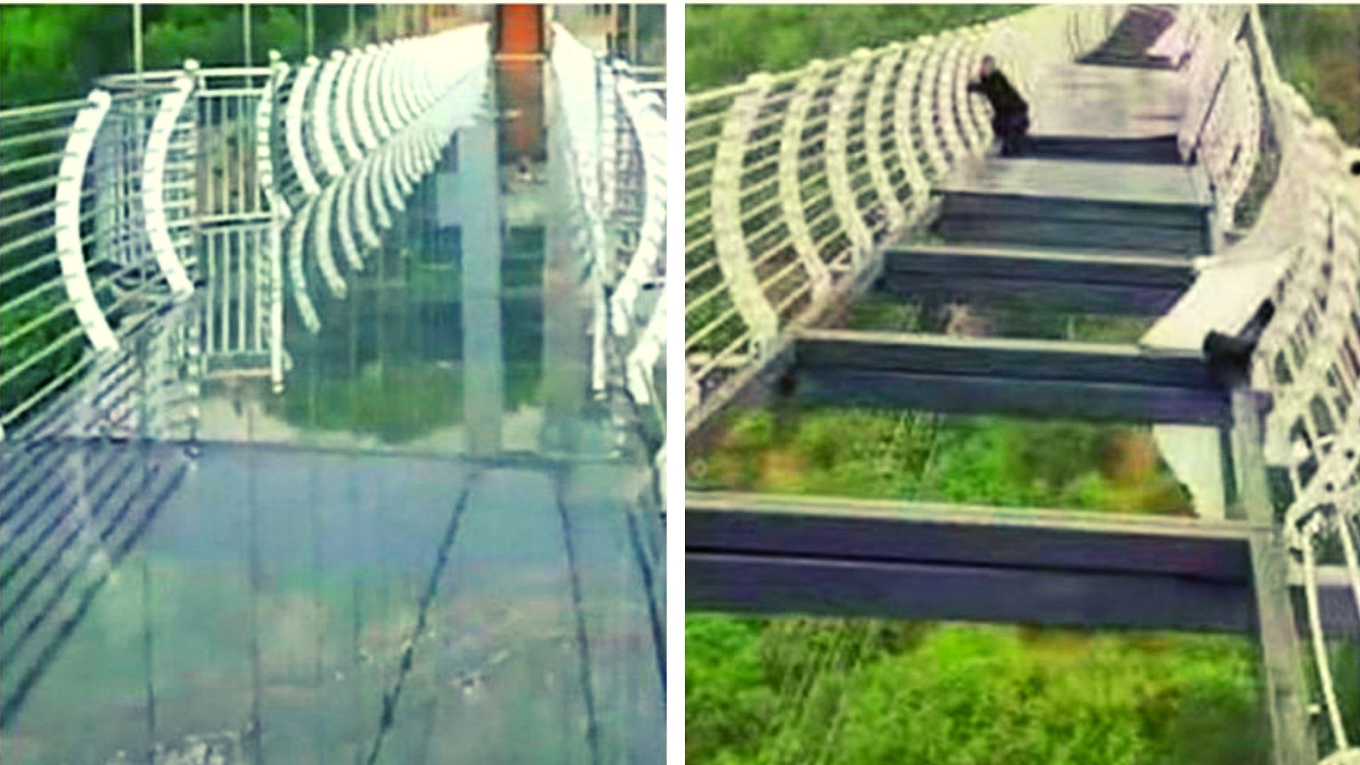 Engineering Failure: Man Trapped on 300ft-High Bridge After Glass Shatters