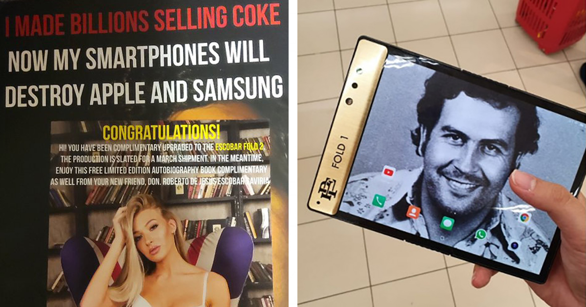 Escobar Inc's Raunchy Foldable Phone Release Might Be a Scam