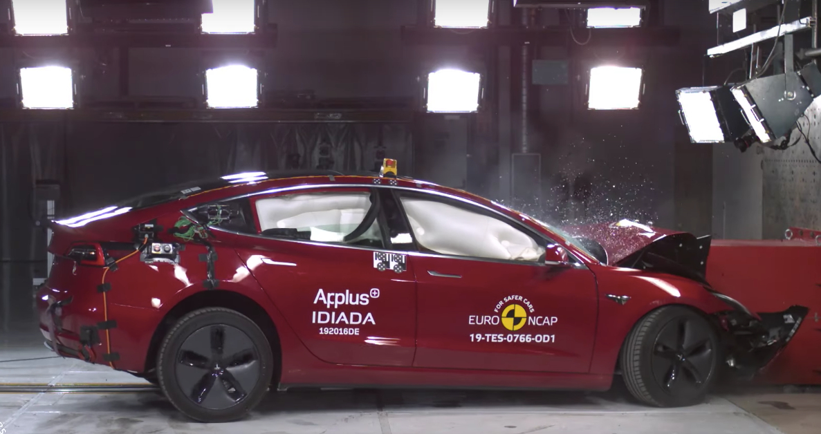 Watch Tesla's Model 3 Being Tested for Safety in This Crash Test Video