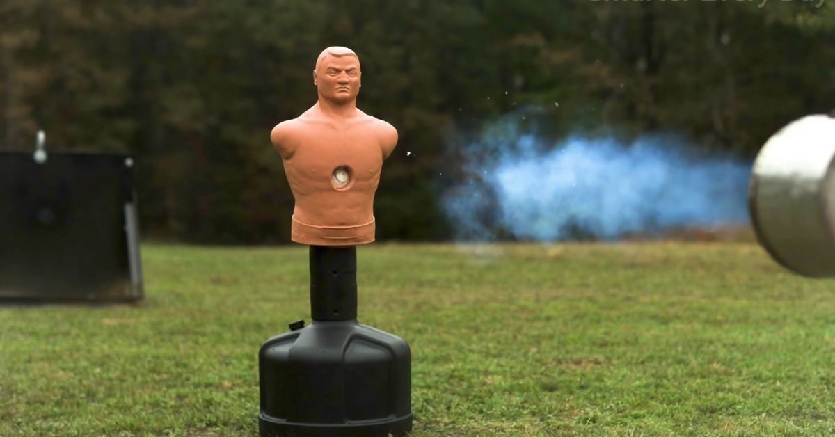 Shooting a 1,000 MPH Baseball to a Dummy from a Cannon
