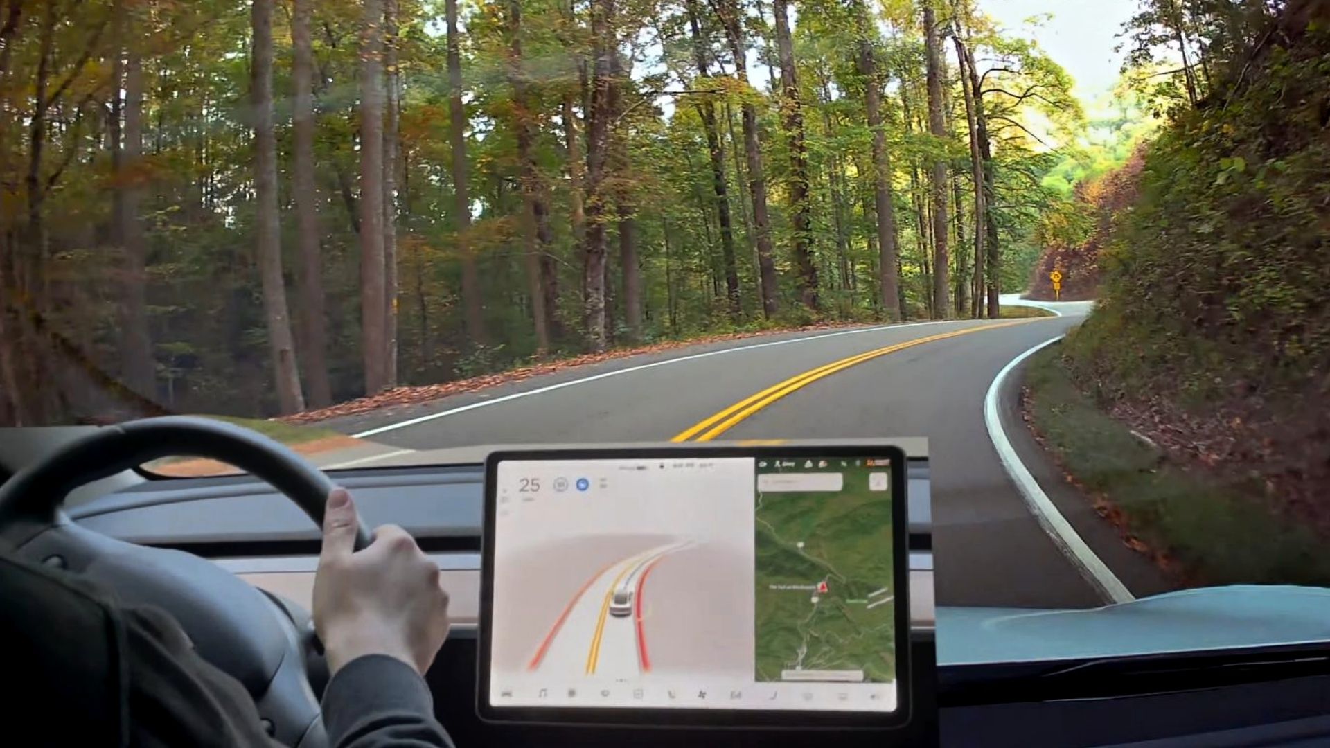 Tesla Self-Driving Beta Takes on One of the Deadliest Roads in the US