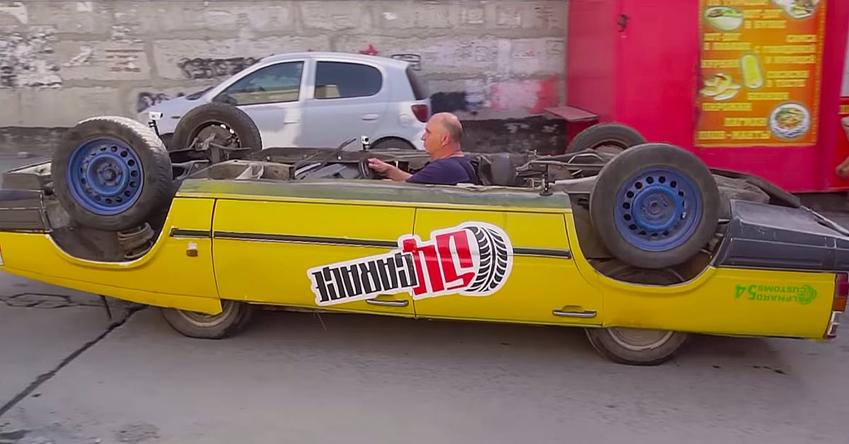 This Fully Functional Upside-Down Car Makes All the Heads Turn
