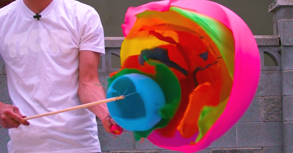 What Happens When You Pop a Balloon Inside a Balloon Inside a Balloon