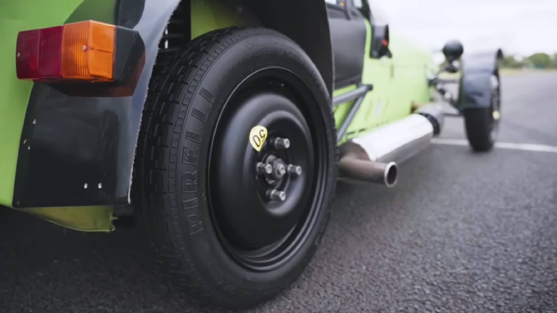 A YouTuber puts super-skinny tires on a car to make it more fun