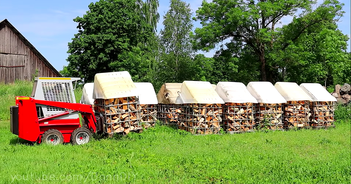 Guy Builds a Machine to Process Firewood in the 'Laziest' Way Possible